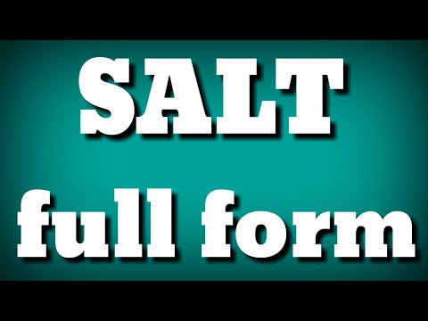 SALT full form || SALT || full form || SALT meaning