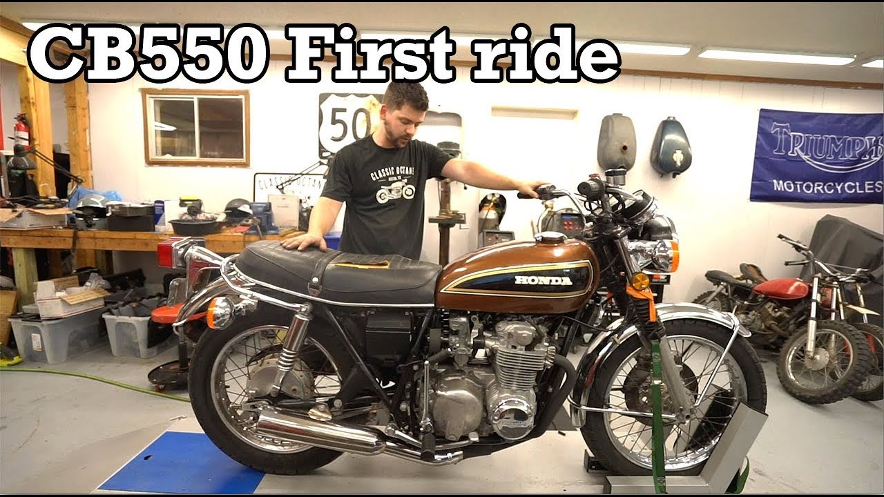 Honda CB550 first ride in years.
