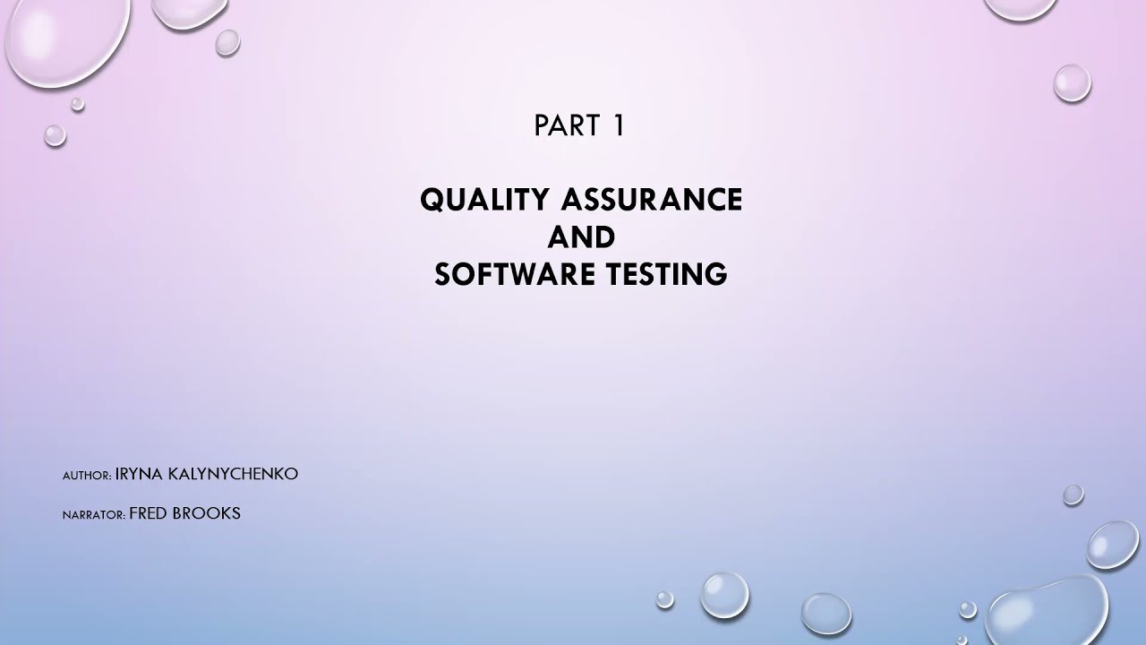 SQA and Testing Part 1