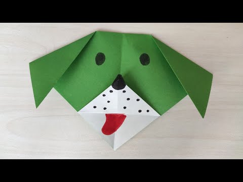 How to make an origami dog - Easy origami dog face