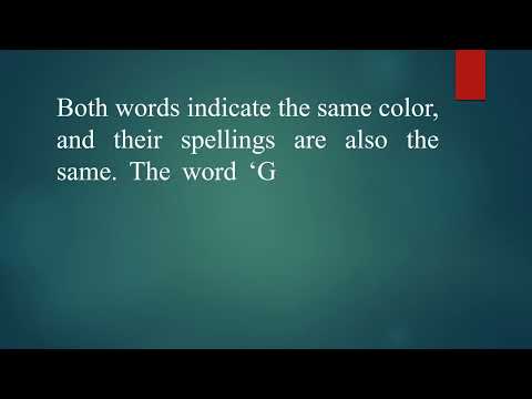 Difference Between Gray and Grey
