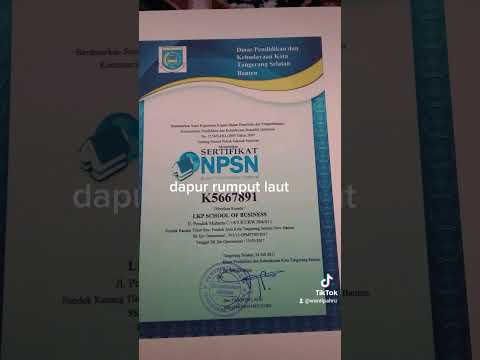 Sekolah bisnis Dapur rumput laut. NPSN K5667891