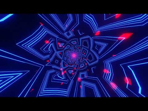 VJ LOOP NEON Blue Tunnel Theme Abstract Background Video Simple Lines Pattern 4k Screensaver