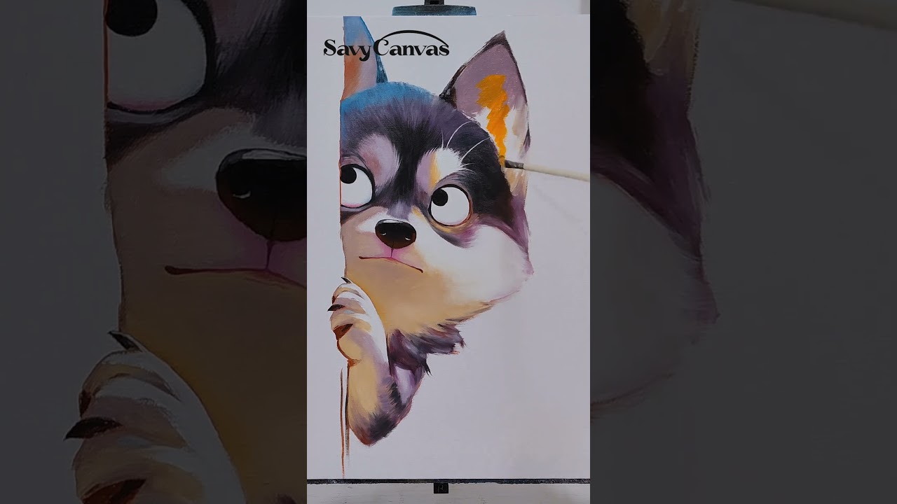 This Peeking Dog Painting is GUARANTEED to Make You Smile! 😊