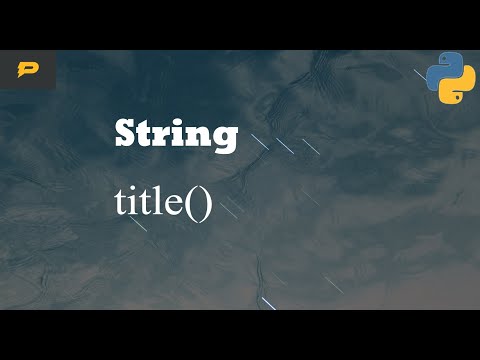 Python String - title()