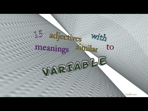 variable - 18 adjectives synonym to variable (sentence examples)