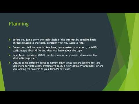 WUDL JV Video Series 100 Intro to Research