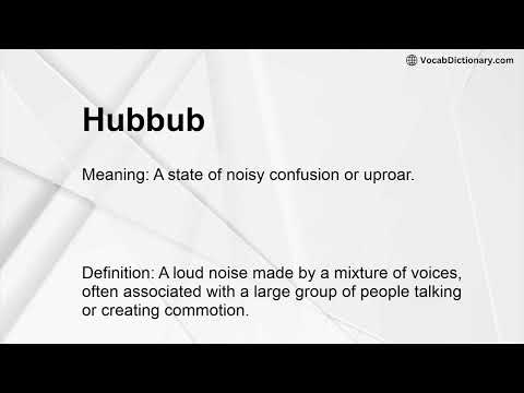 Hubbub Meaning