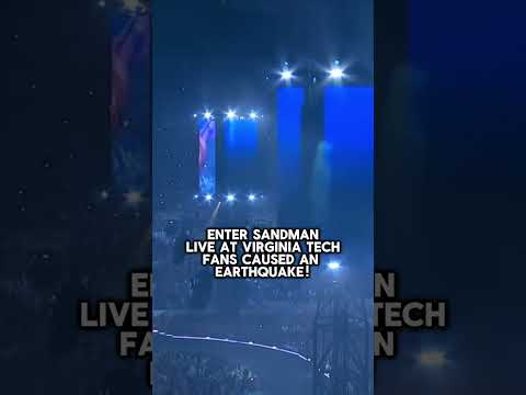 METALLICA FANS CAUSED AN EARTHQUAKE! - ENTER SANDMAN LIVE AT VIRGINIA TECH #metallica #metal #shorts