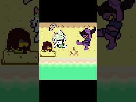 Deltarune Susie and Ralsei on beach #Beach #Kris