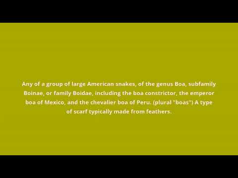 what is the meaning of boa.