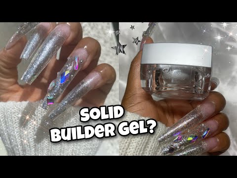 TESTING VETTSY SOLID BUILDER GEL | Simple Bling Glitter French Ombre Nails | BEGINNER FRIENDLY NAILS