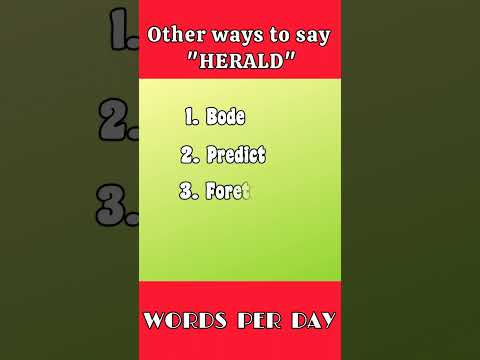 Another word for "HERALD" #englishlearners #englishlearning #youtubeshorts