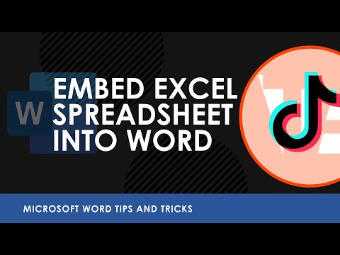 How to Embed an Excel Spreadsheet into Microsoft Word Document #shorts