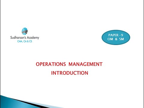 Operations Management Introduction (Tutorial in Tamil)
