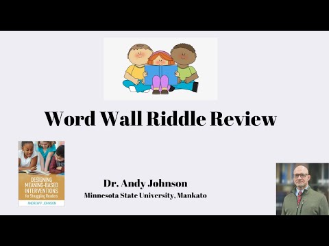 Word Wall Riddle Revew: Reading Word ID