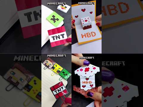 how to make Minecraft bookmark - gift Ideas #diy #minecraft #art