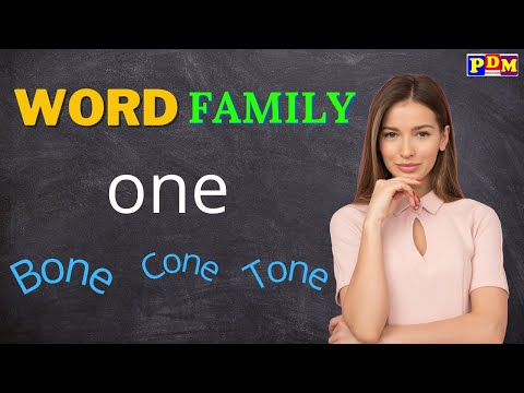 Word Family one | Four Letter Words | English Words Ending with ONE | 4 Letter Words| Rhyming words