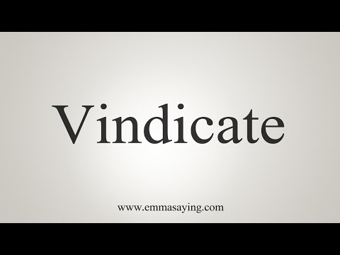 How To Say Vindicate