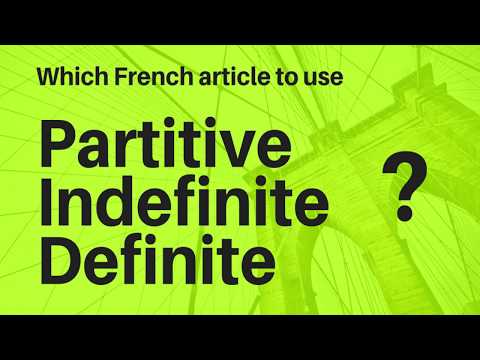 French Partitive Articles, du de la