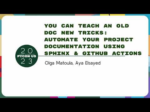 Tutorials - Olga Matoula, Aya Elsayed: Automate Documentation with Sphinx & GitHub Actions