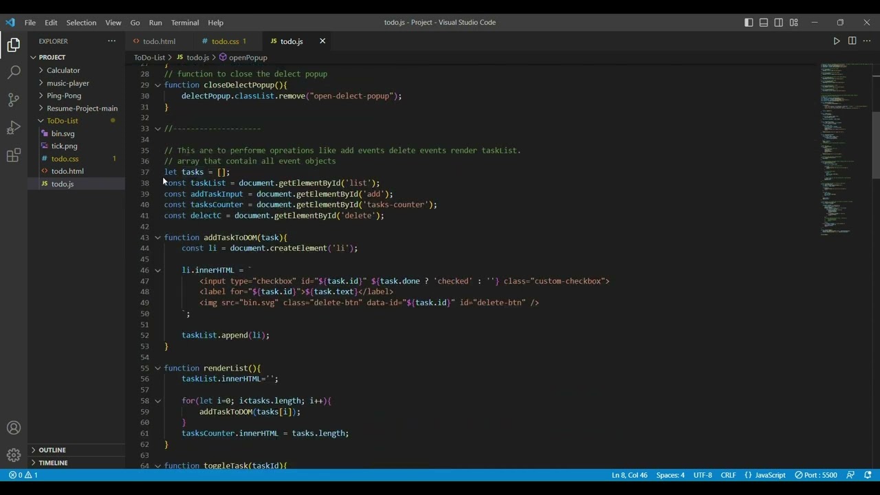 To-Do List Project (coding ninjas)