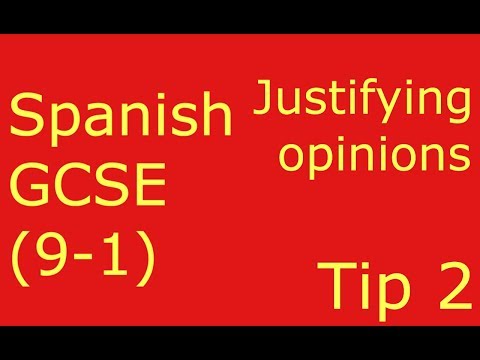 GCSE Spanish (9-1) | Top tips | Number 2 | Justifying opinions |