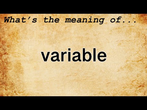 Variable Meaning : Definition of Variable