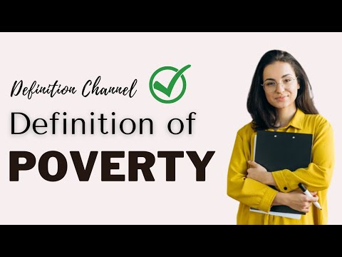 Simple Definition of Poverty - WHAT DOES Poverty MEAN ❓ | Definition Channel HD