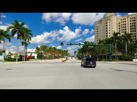 Driving from Around Downtown West Palm Beach, Florida to Stuart, Florida on a Picture Perfect Day