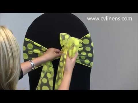 How to Tie a Bow Tie Chair Sash