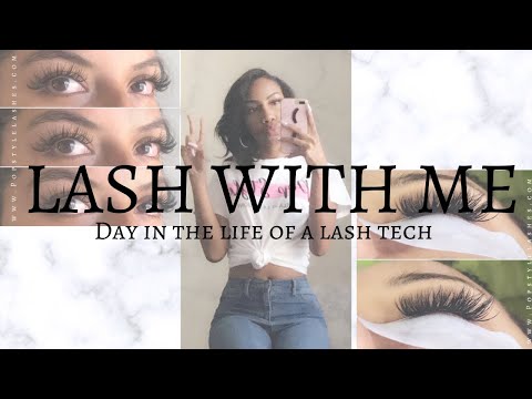 LASH WITH ME : FULLY BOOKED - Watch me set up and lash 3 clients