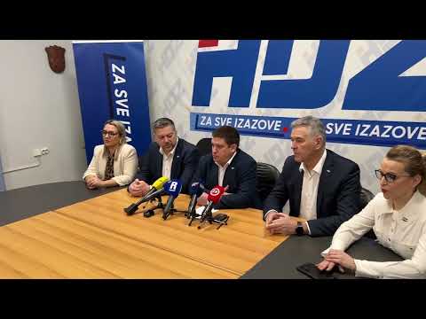 Oleg Butković govorio na konferenciji za medije HDZ-a Rijeka o predsjedničkim izborima