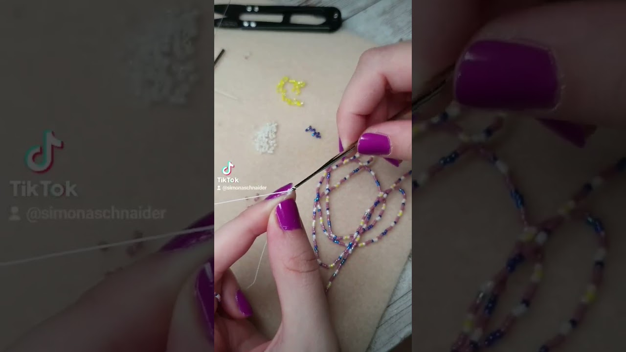 How to start a crochet bead rope bracelet