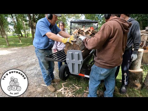 My Family Is Back In The Wood Yard!! Making Firewood With My Countyline 40 ton Log Splitter #58