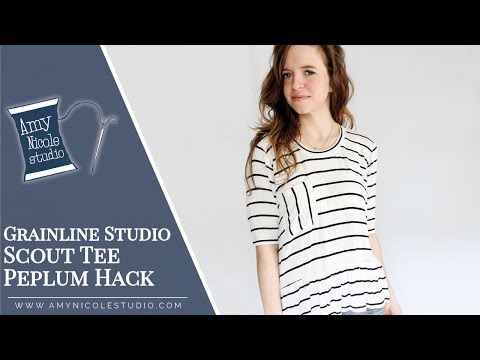 Grainline Studio Scout Tee Peplum Hack