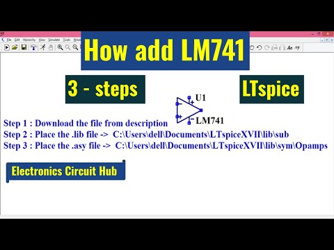 How to add LM741 op amp model to ltspice import