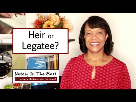 What is the difference between an heir and a legatee?
