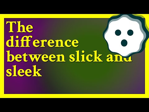 Both mean smooth or seeming to be smooth. To me, slick is more about touch: slippery, and sleek i...