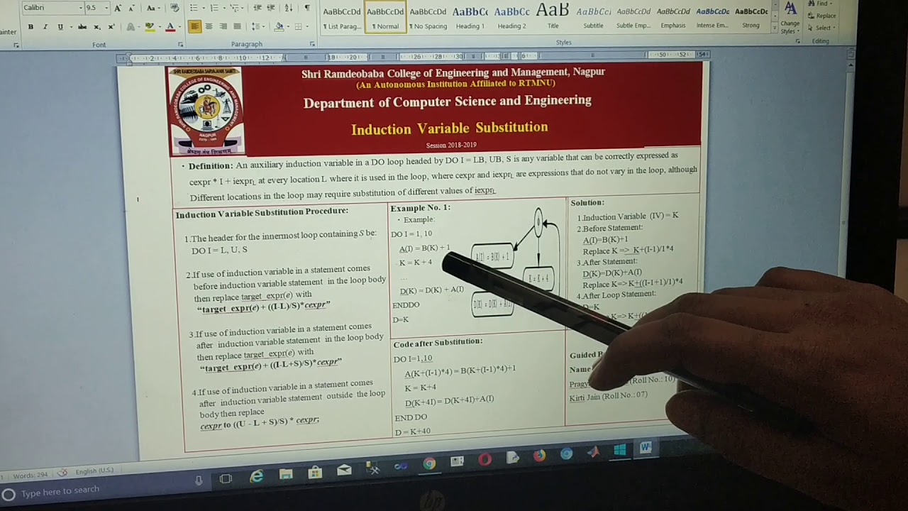 Induction Variable Substitution