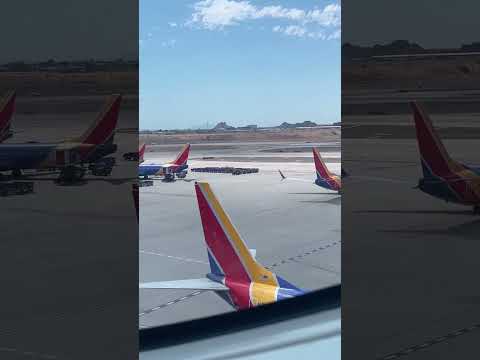 View from Phx Sky Train. Airport Terminal 4. Southwest Airlines. #aviation #airport