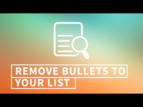 Unordered list without bullets: How to create (EASY)
