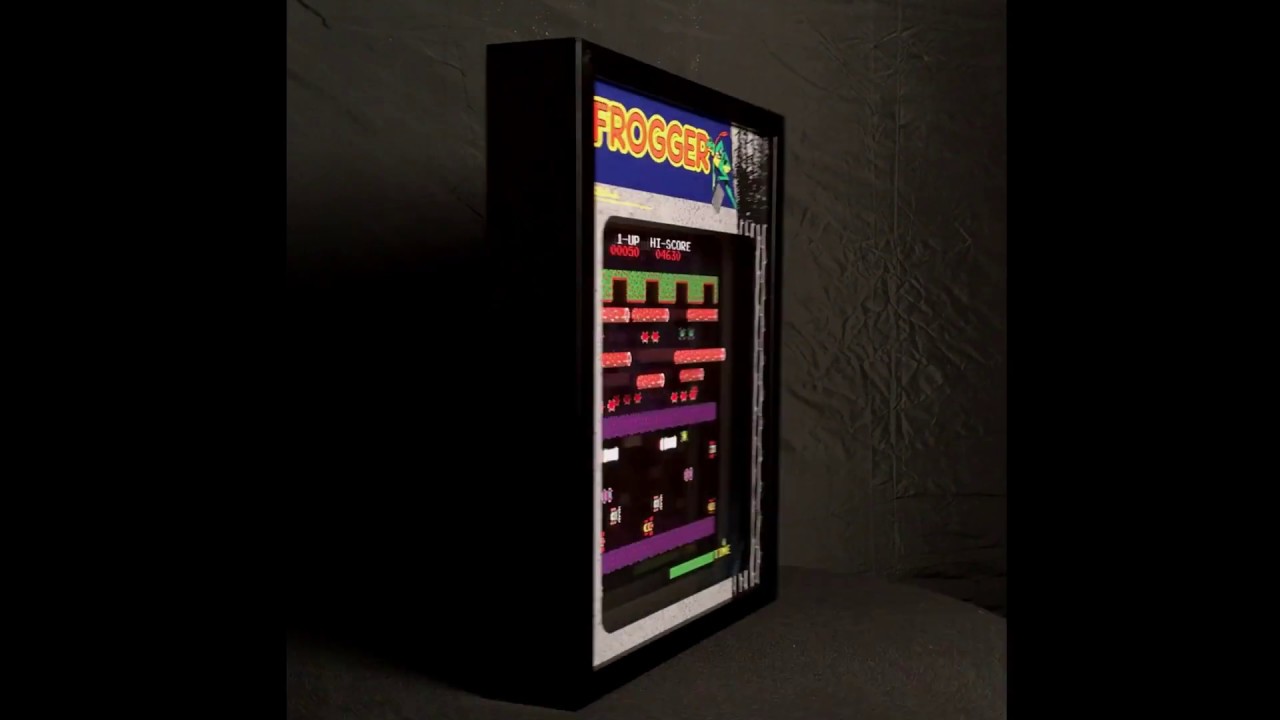 Frogger Shadowbox Art