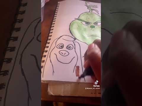 Drawing the Grinch and Max From the Grinch #drawing #coloring #tiktok #shorts