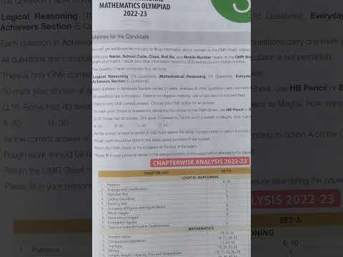 SOF International Mathematics Olympiad 2022-2023 class 3# exam syllabus