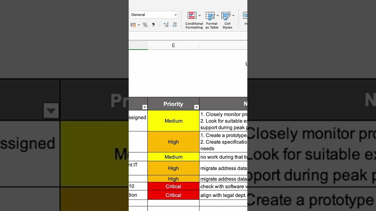 RAID Log of a real project   #projectmanagement #templates #exceltemplates