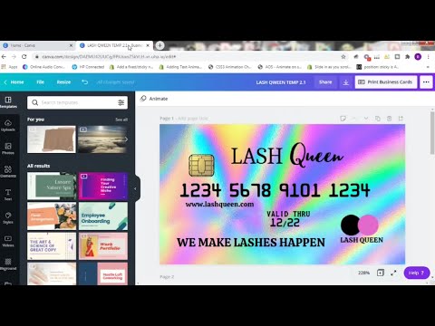 DIY Credit Card Business Cards using Canva