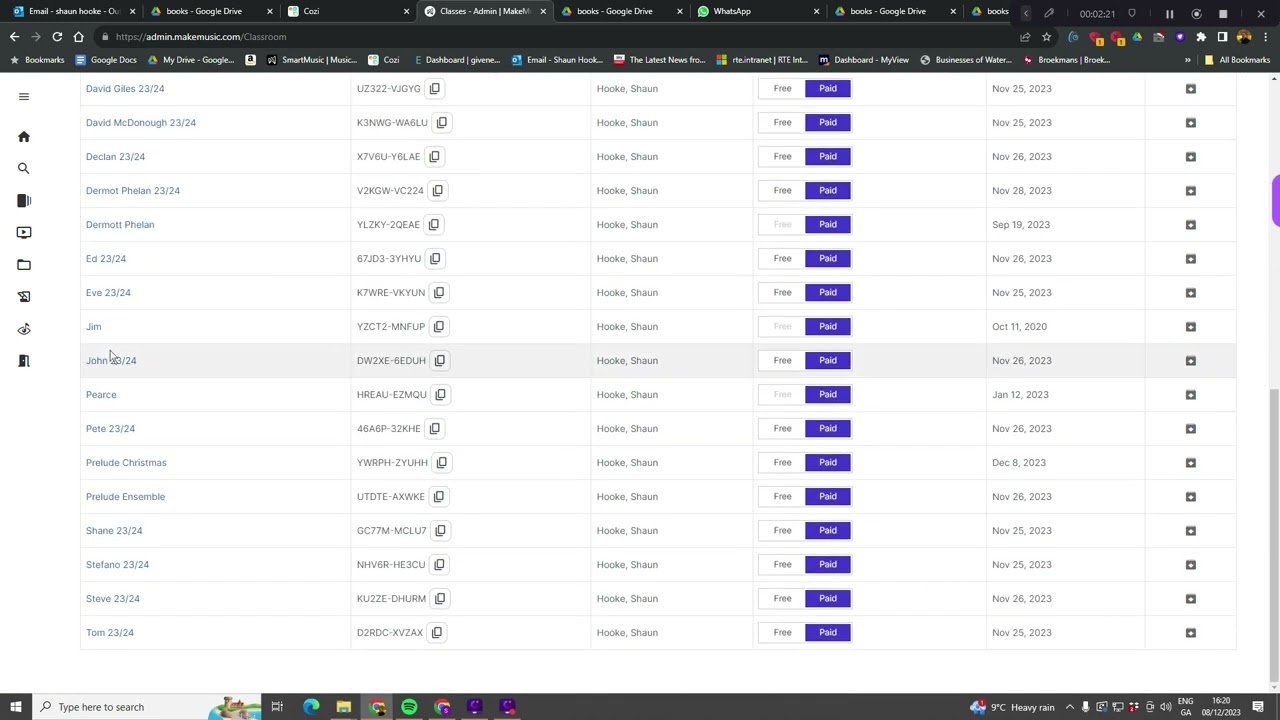 MakeMusic Creating Classes and Adding Students