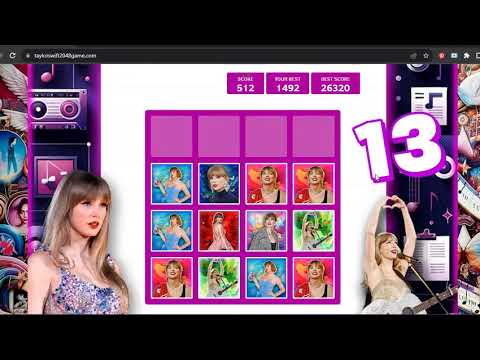 Latest Taylor swift 2048 UNBLOCKED Version - Today I score 740 π€ͺ