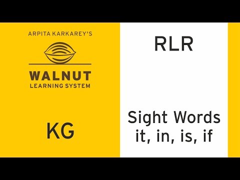 KG - RLR - Sight Words - it, in, is, if